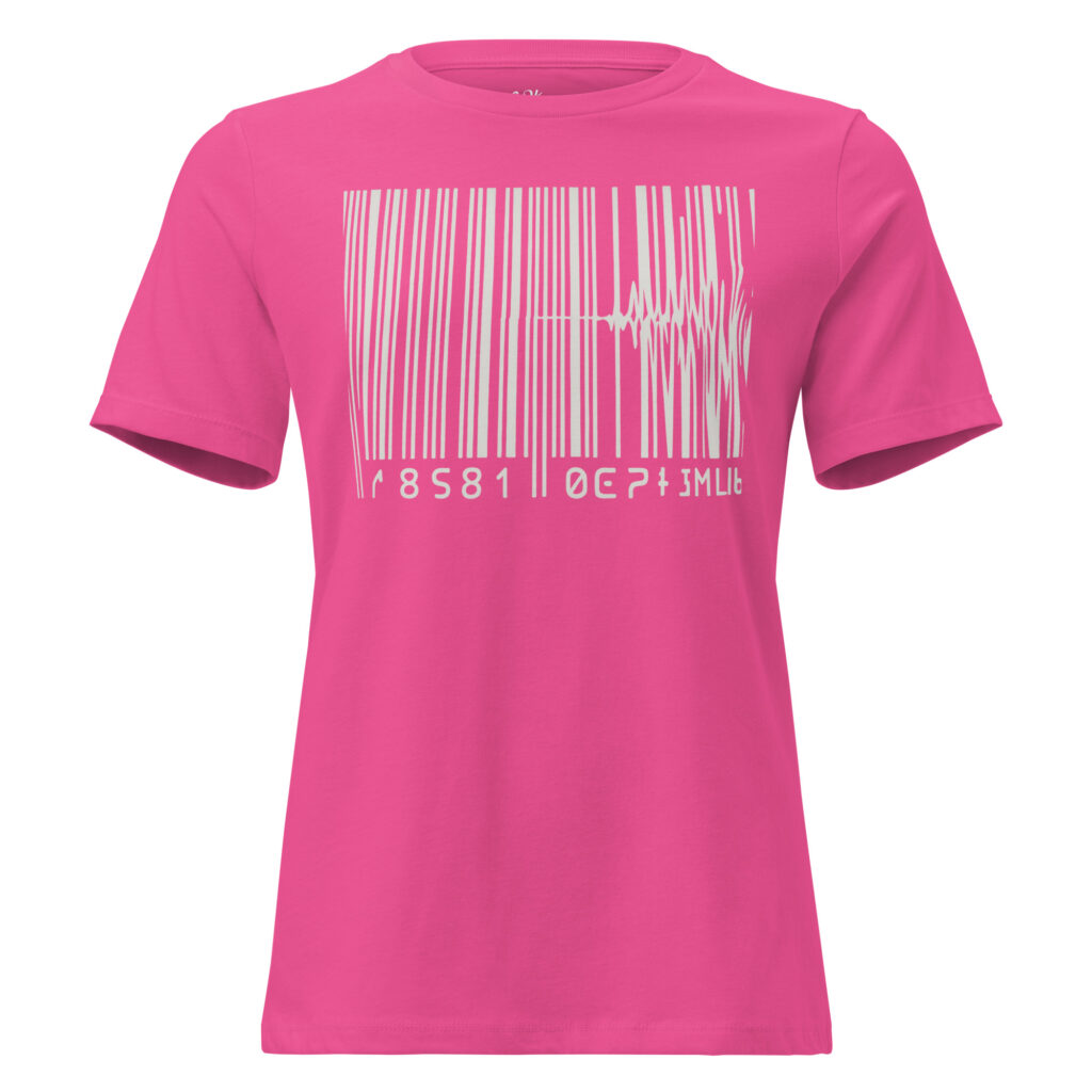 Women's Glitched Barcode T-Shirt | Techwear | Whimzy x RARI